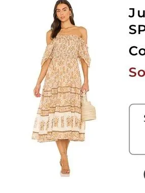 Spell | Dresses | Spell S Juniper Shirred Dress Cream | Poshmark